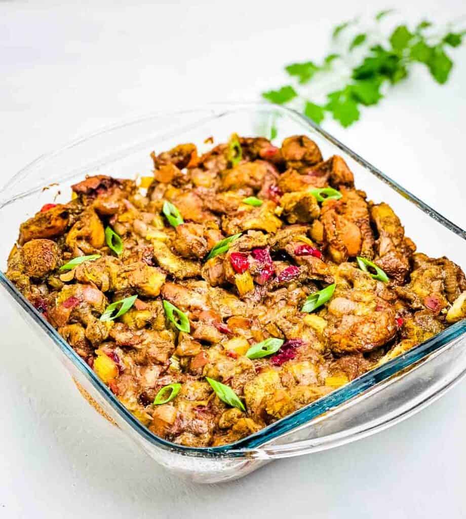 Homemade Stuffing With Bacon and Cranberries