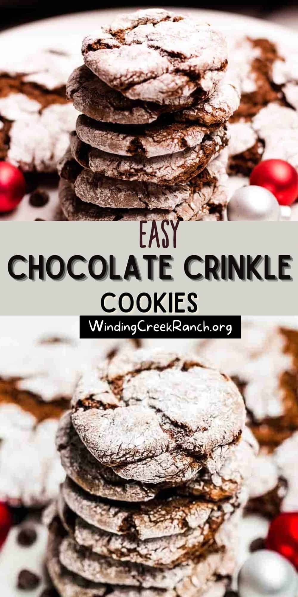 Easy Chocolate Crinkle Cookies with Cake Mix