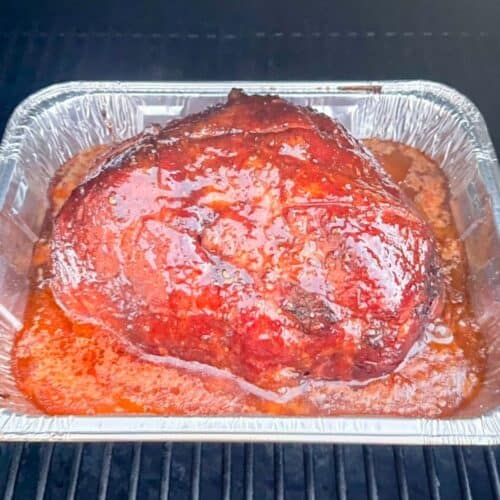 Double Smoked Ham on Pellet Grill