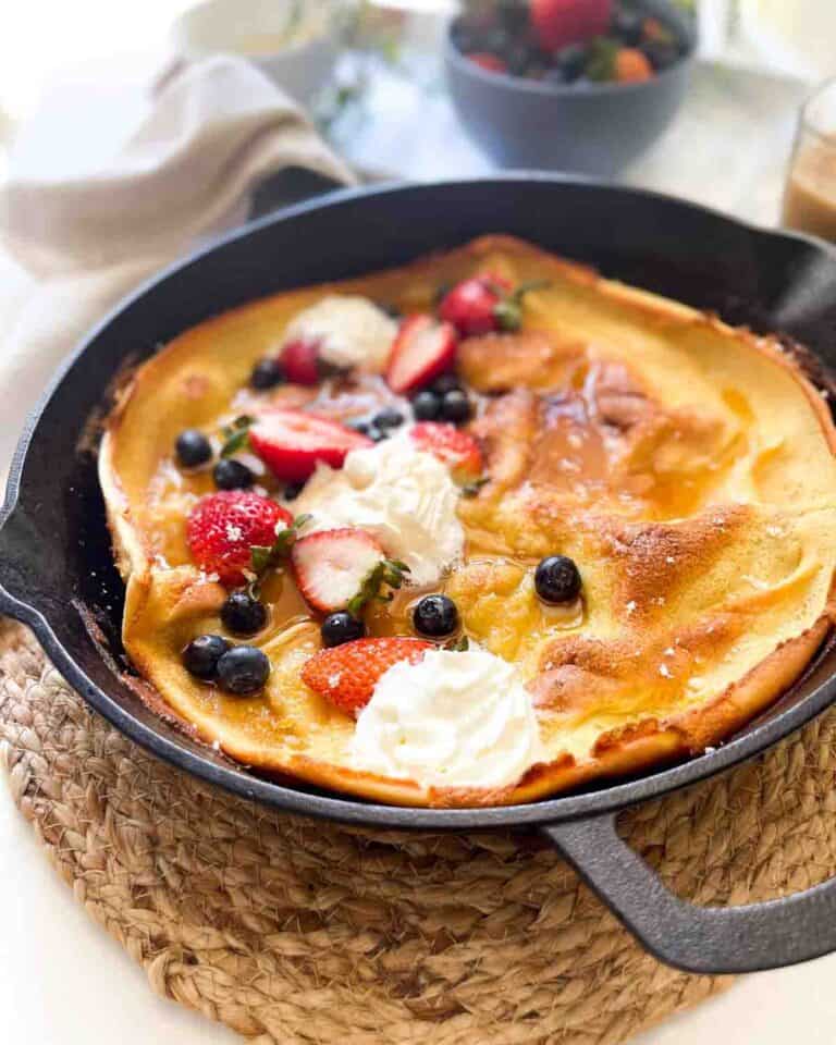 Easy Dutch Baby Pancake with Lemon Sugar