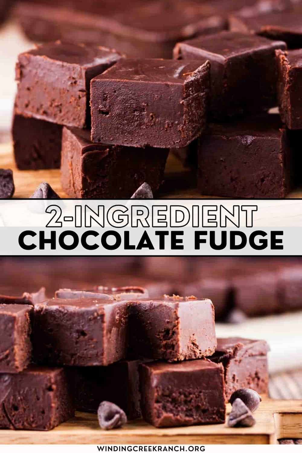 Easy 2-Ingredient Chocolate Fudge Using Frosting