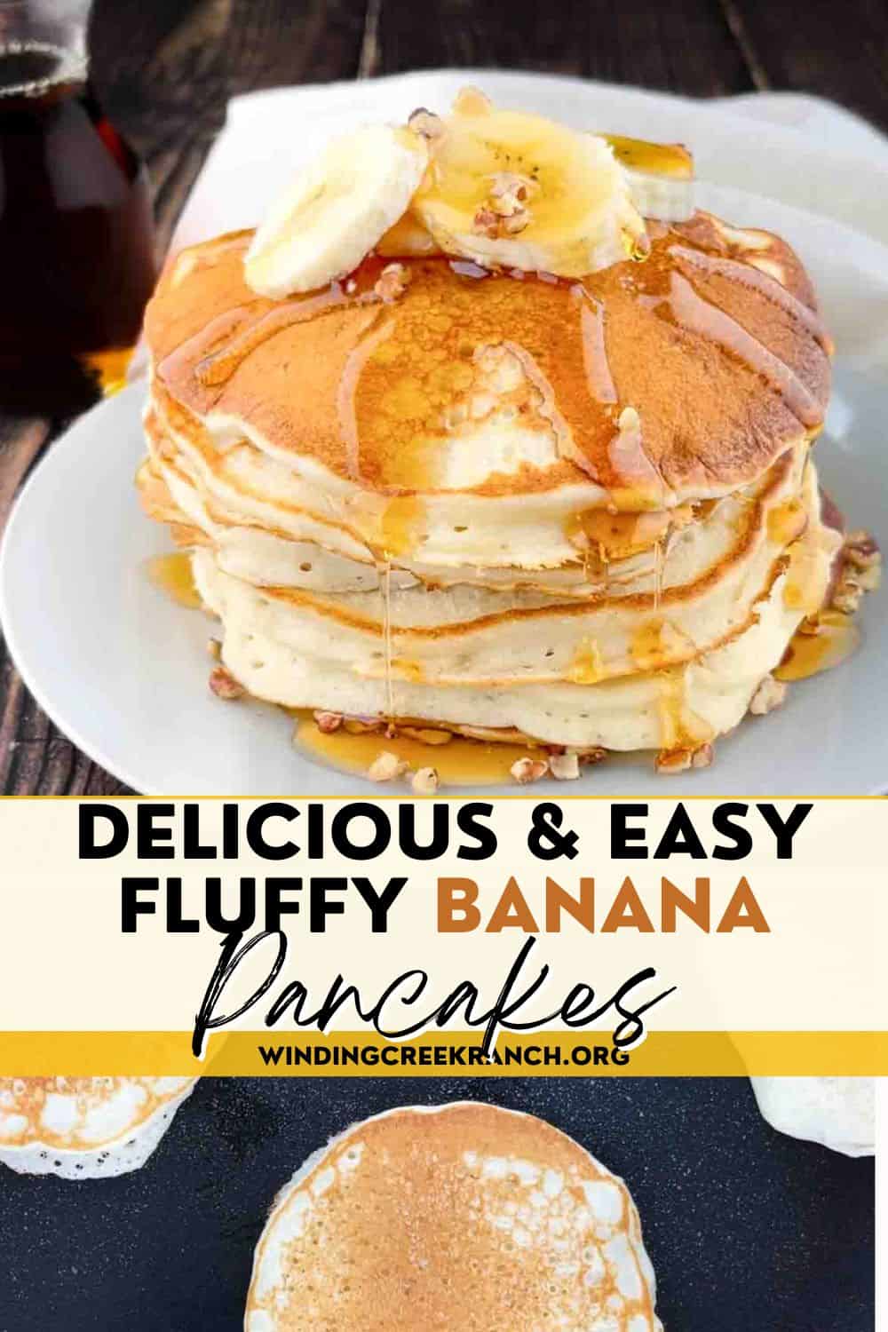 Easy Fluffy Banana Pancakes Recipe - Winding Creek Ranch