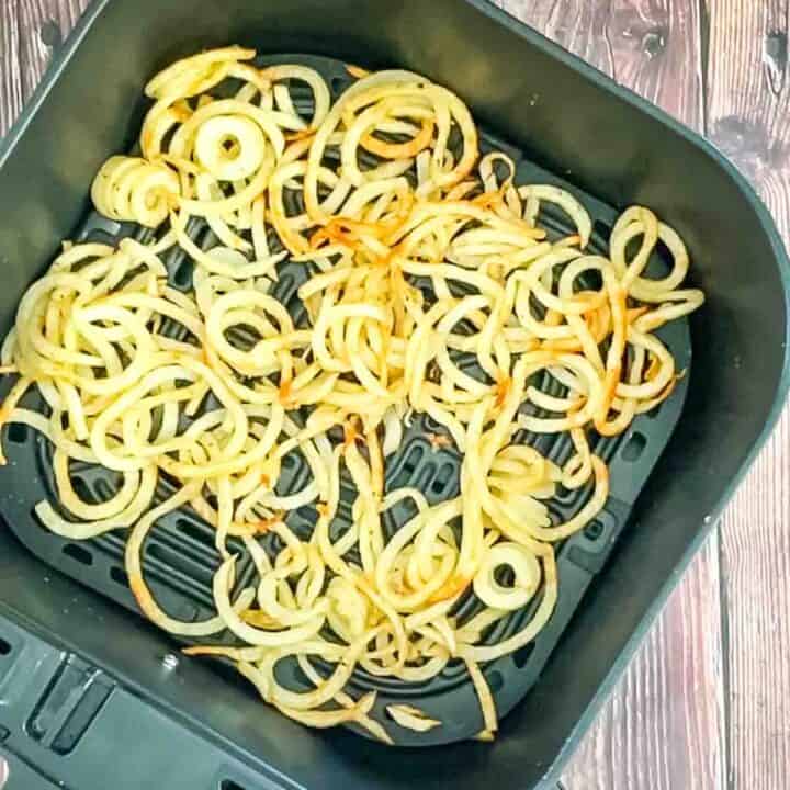 Homemade Crispy Curly Fries in Air Fryer
