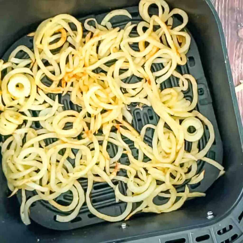 Homemade Crispy Curly Fries in Air Fryer