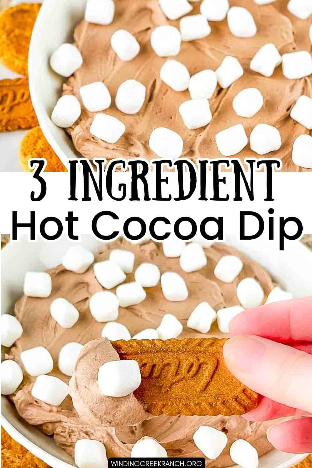 3 Ingredient Hot Cocoa Dip Without Marshmallow Fluff - Winding Creek Ranch