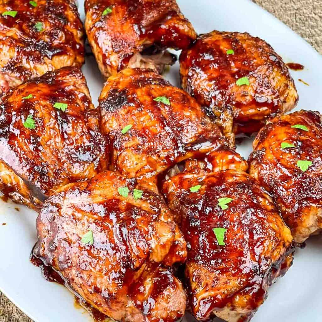 Crispy Traeger Smoked Chicken Thighs Bone-In - Winding Creek Ranch