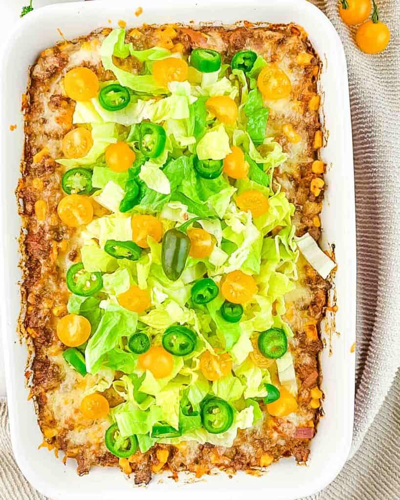 Walking Taco Casserole with Doritos - Winding Creek Ranch