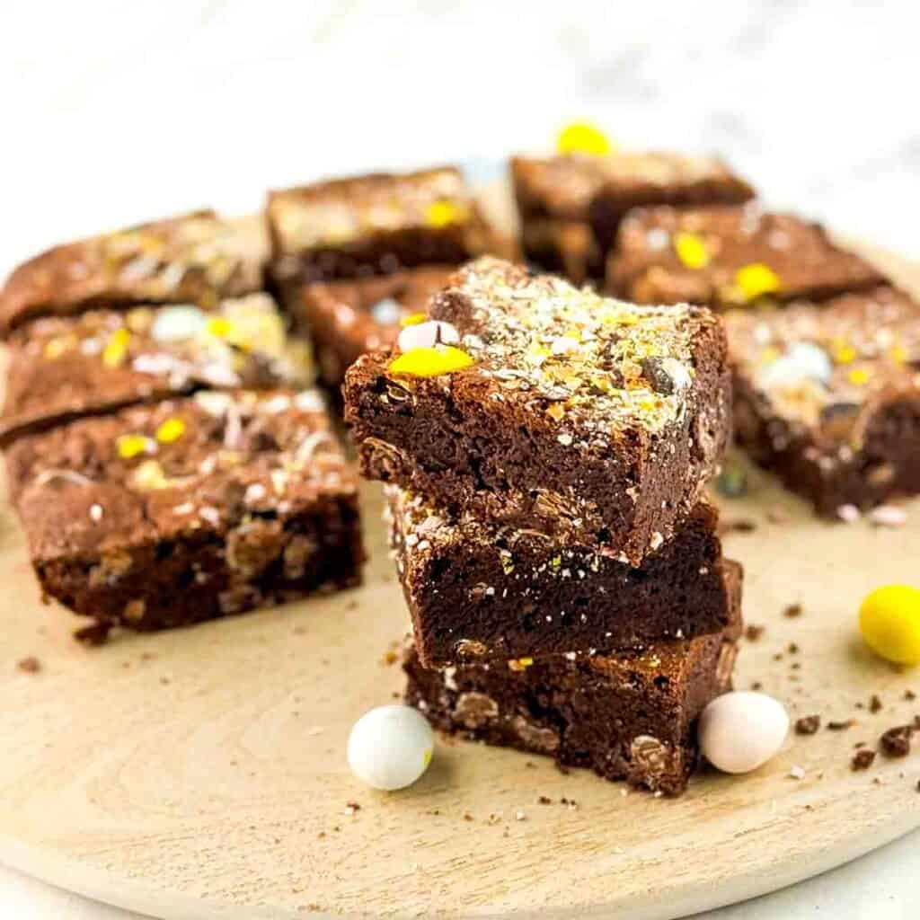 Easy Cadbury Mini Egg Brownies - Winding Creek Ranch