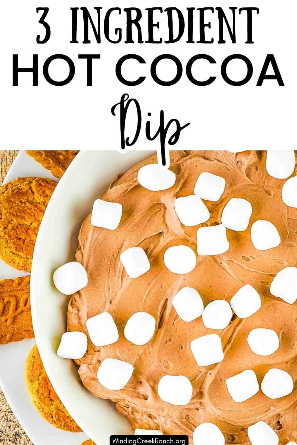 3 Ingredient Hot Cocoa Dip Without Marshmallow Fluff - Winding Creek Ranch