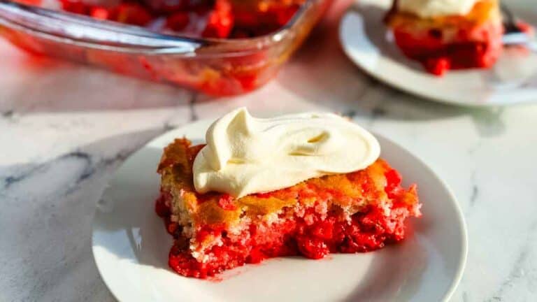 Strawberry Rhubarb Cake from Cake Mix - Winding Creek Ranch