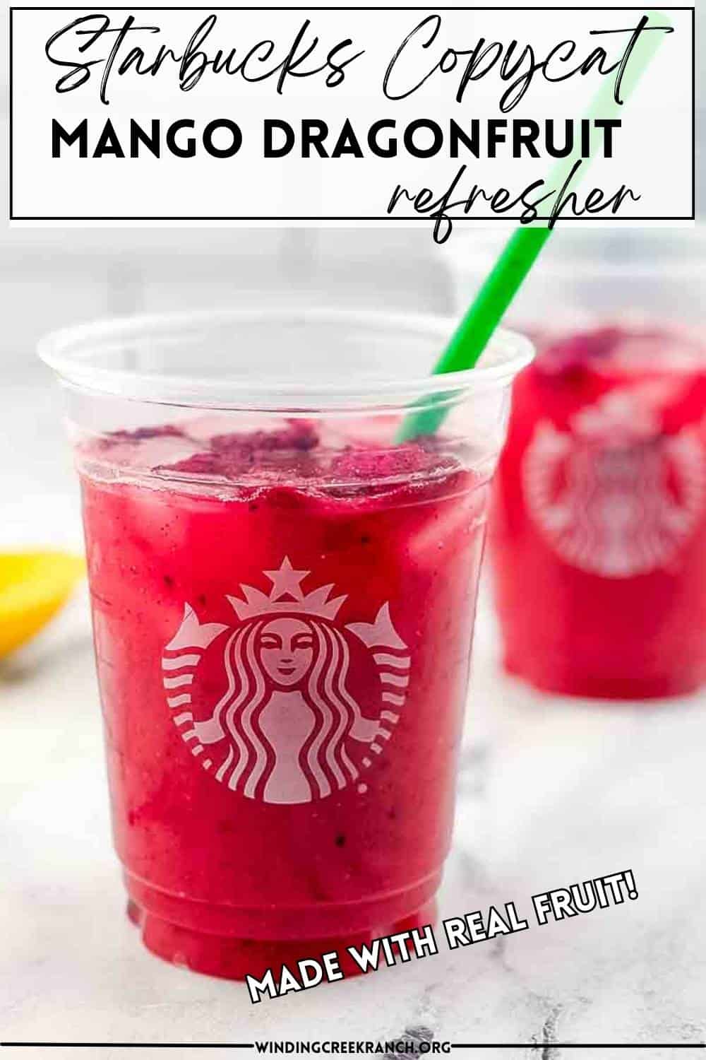 Starbucks Copycat Mango Dragonfruit Refresher - Winding Creek Ranch