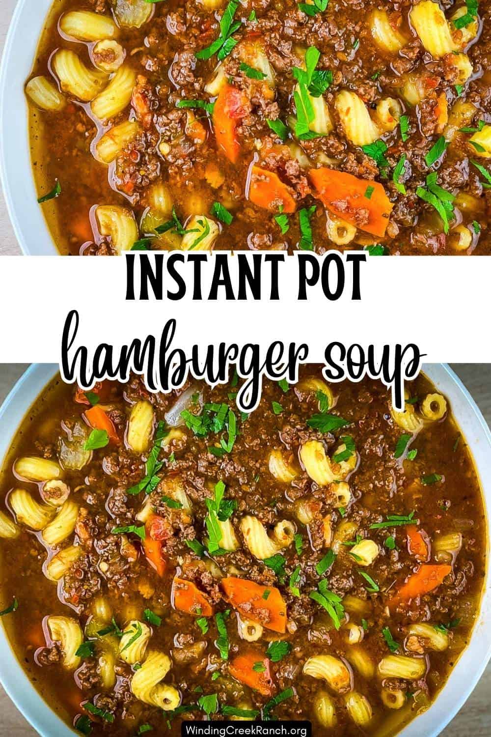 Easy Instant Pot Hamburger Soup - Winding Creek Ranch