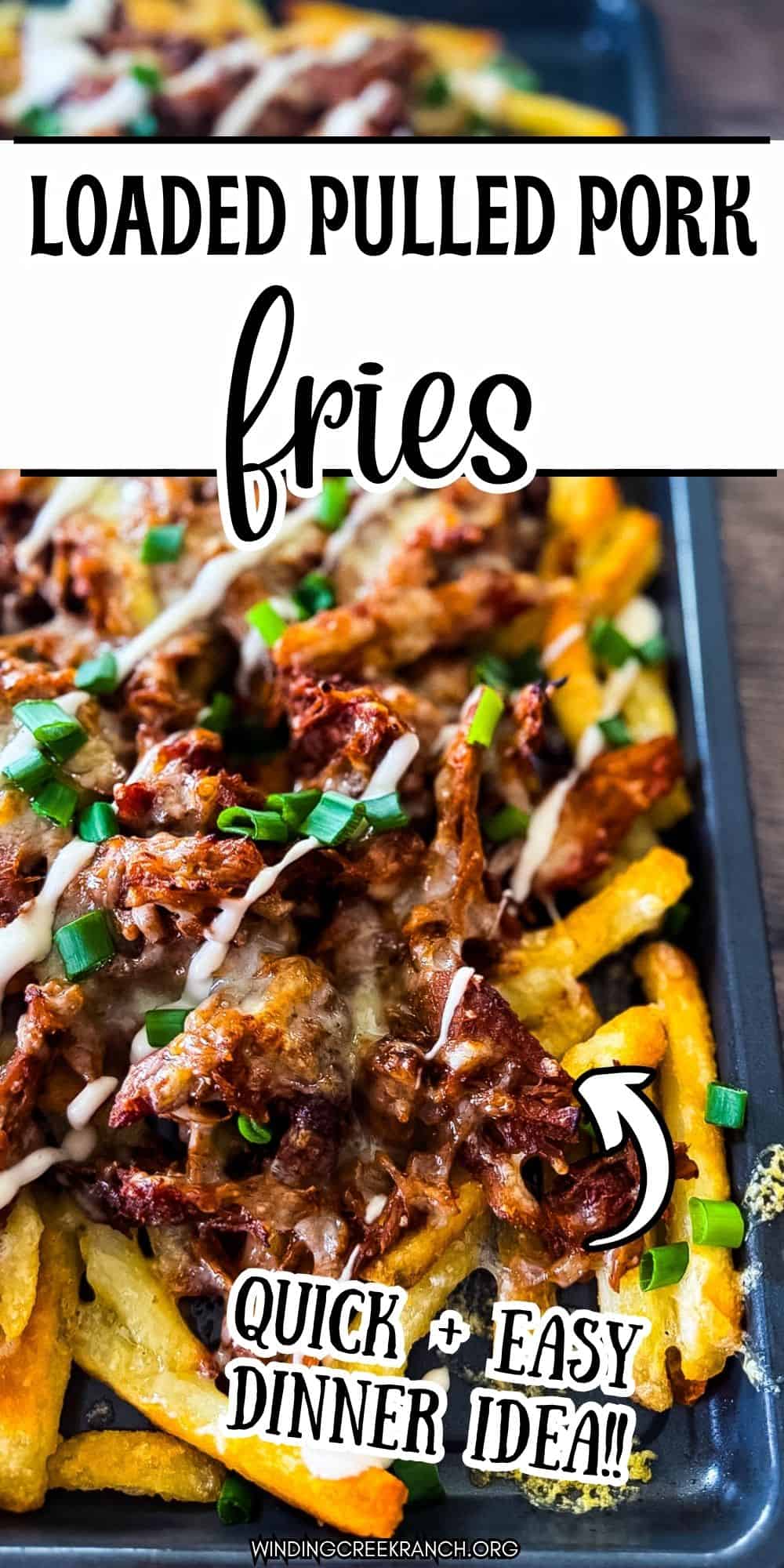 Easy Loaded Pulled Pork Fries - Winding Creek Ranch