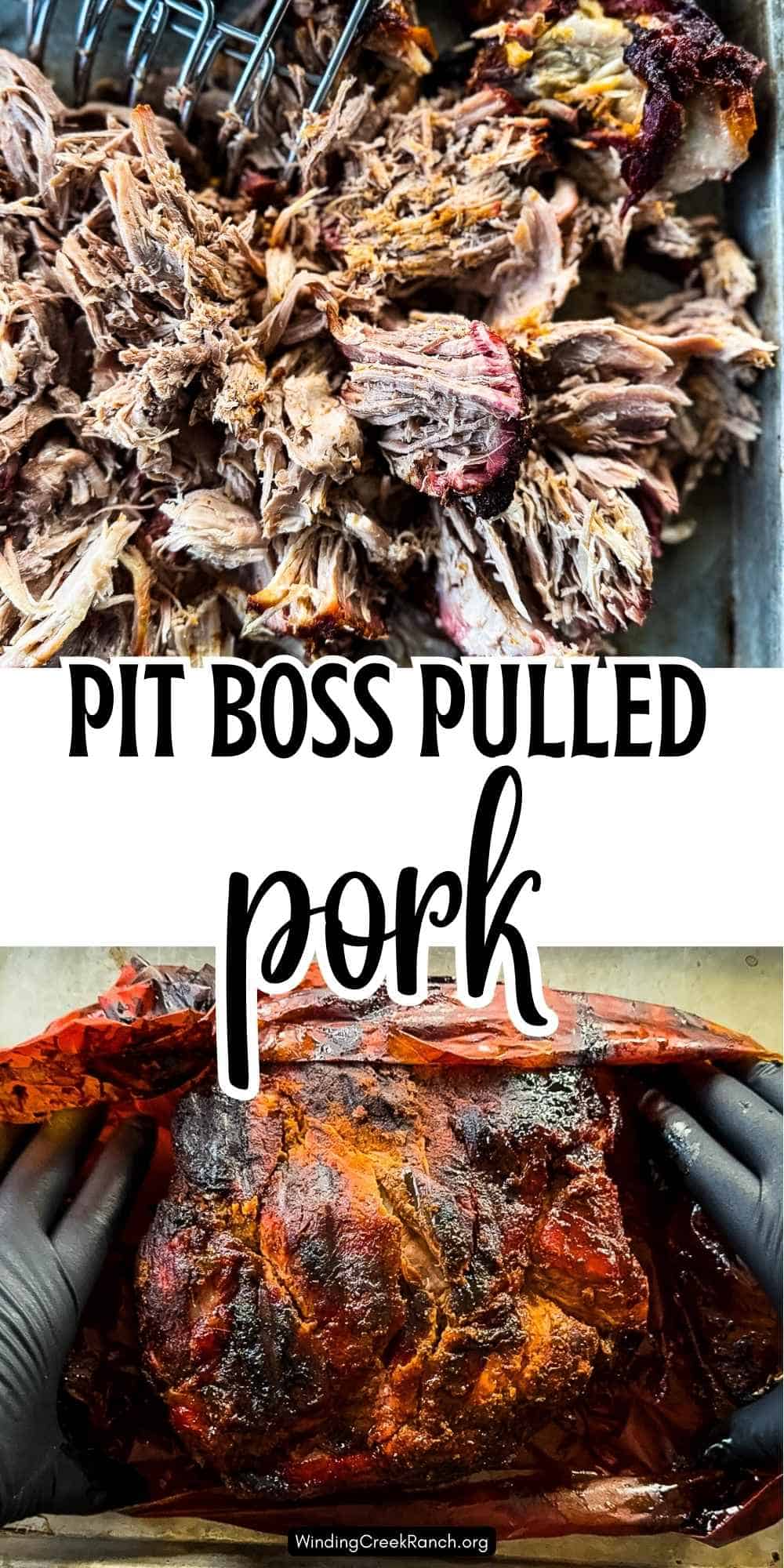 Pit Boss Pulled Pork with Brown Sugar Rub - Winding Creek Ranch