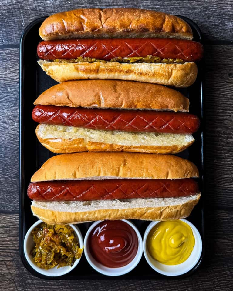 Smoked Hot Dogs on Traeger - Easy Pellet Grill Recipe - Winding Creek Ranch