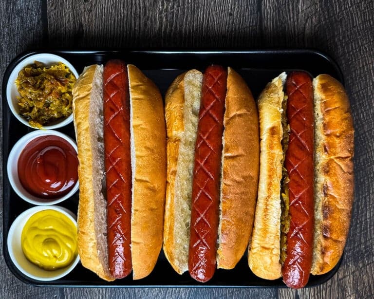 Smoked Hot Dogs on Traeger - Easy Pellet Grill Recipe - Winding Creek Ranch